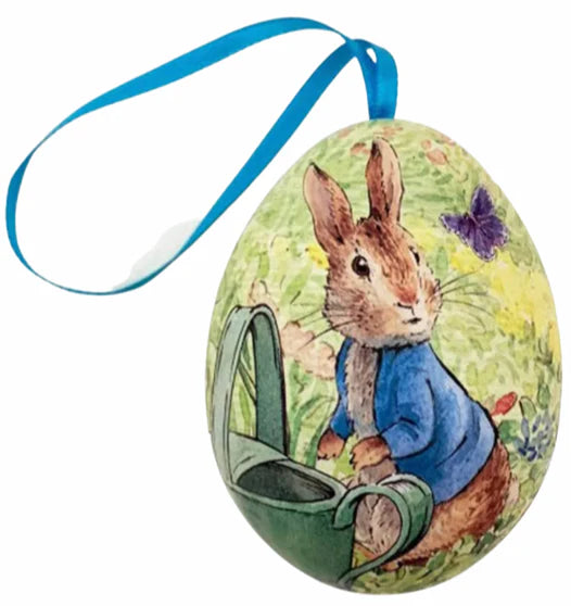 Peter Rabbit Collection - Mini Hanging 6cm Egg Shape Tin | Yellow Back ...