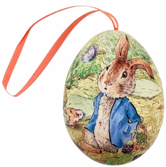 Peter Rabbit Collection - Mini Hanging 6cm Egg Shape Tin | Teal Back 3 ...